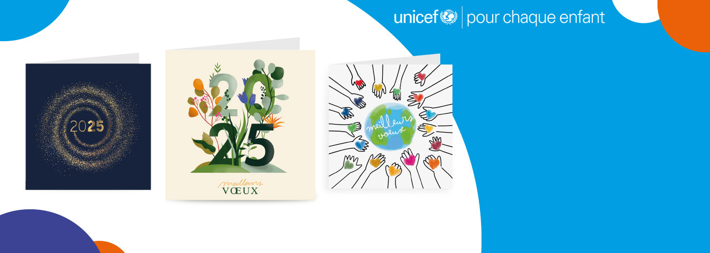 Cartes de Vœux Entreprise 2026 | Collection UNICEF – cartedevoeux.com